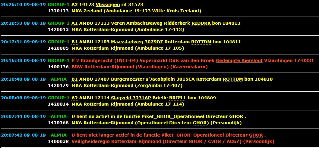 P2000 - Delta Scanner Zeeland - capcodes van de Zeeuwse hulpdiensten