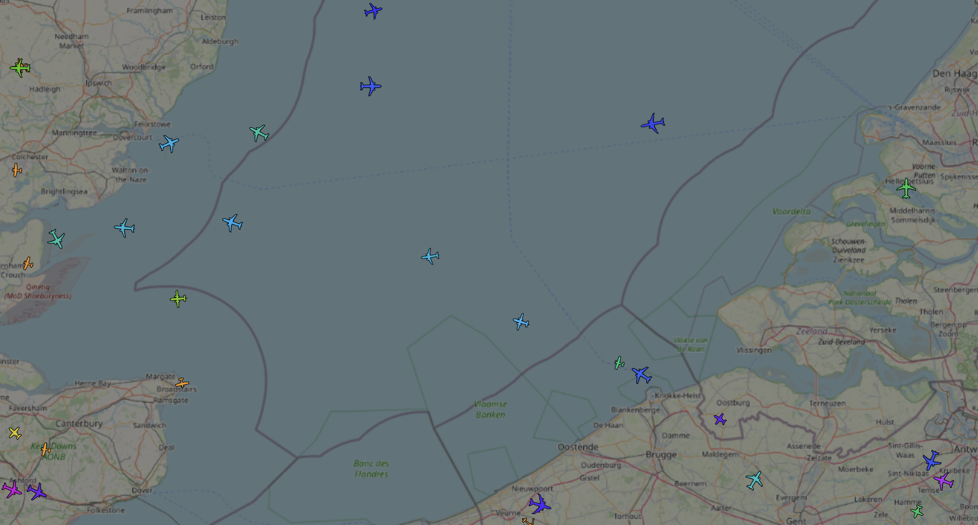 Flightradar: GADS-B Exchange – Delta Scanner Zeeland